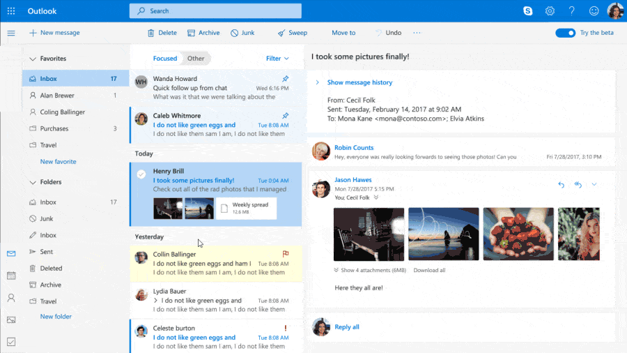 Microsofts Redesigned Outlookcom Webmail Starts Rolling Microsofts Redesigned Outlookcom Webmail Starts Rolling