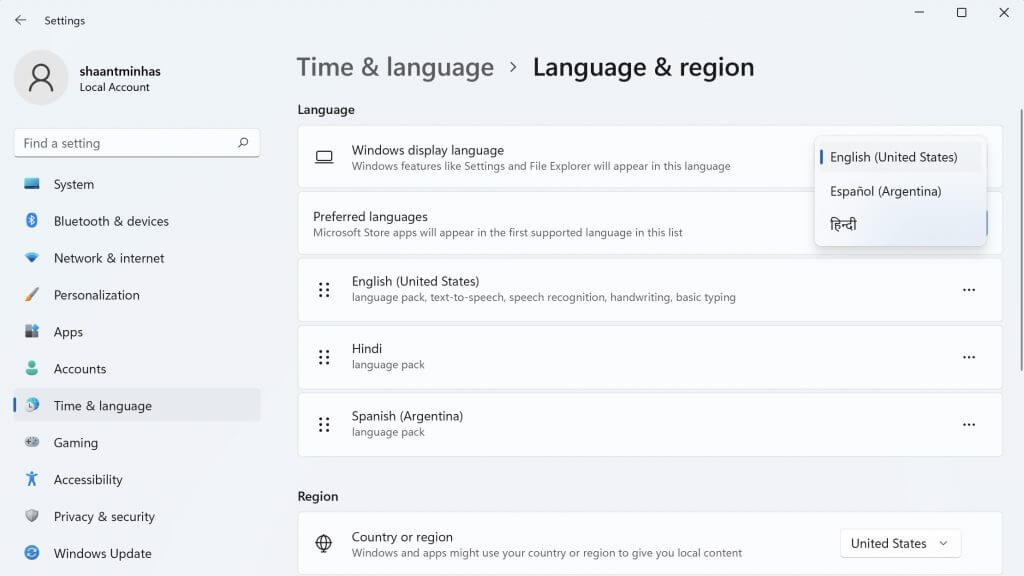 How To Change The System Language On Windows 11 - Onmsft.com